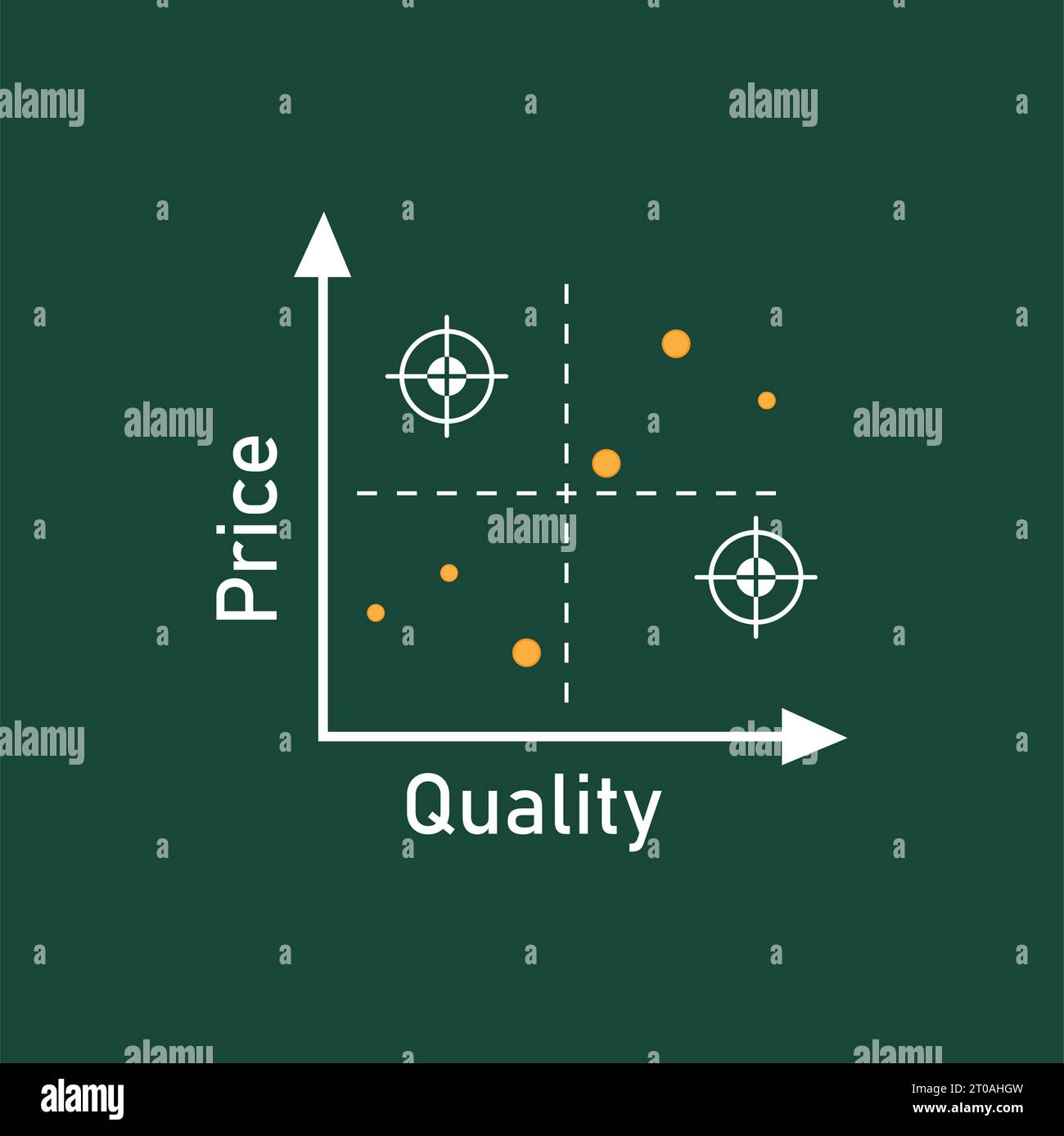 quadrant concept diagram logo illustration template Stock Photo - Alamy