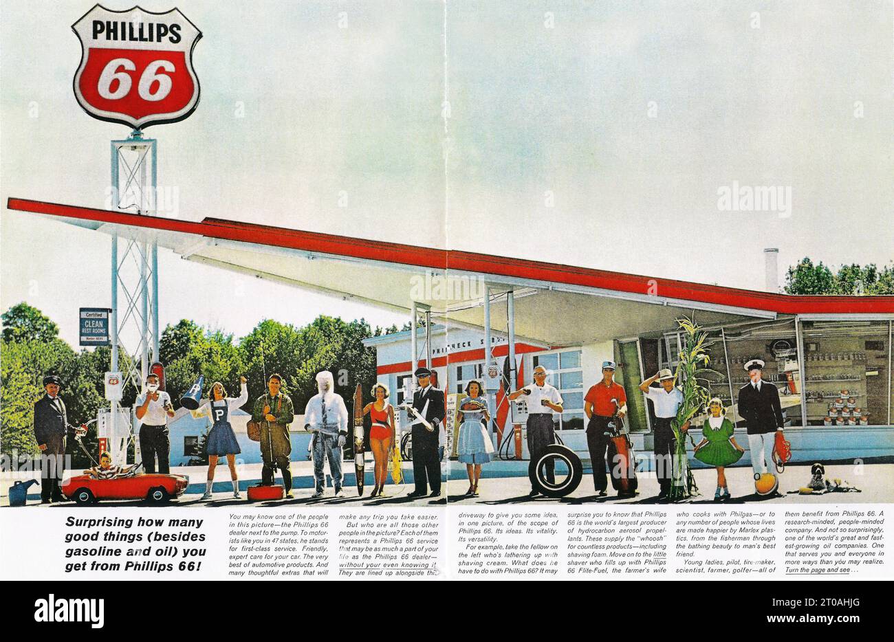 1966 Phillips 66 ad Stock Photo - Alamy