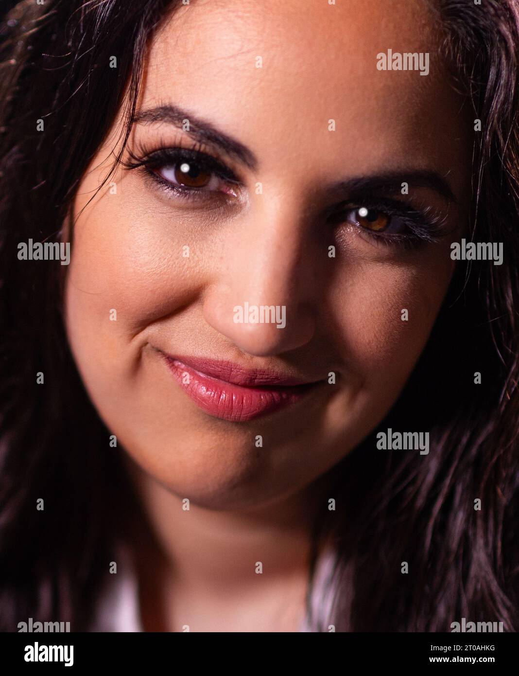 Close up shot of a Turkish woman with a beautiful face Stock Photo - Alamy