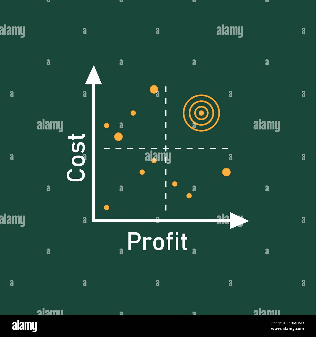 quadrant concept diagram logo illustration template Stock Photo - Alamy