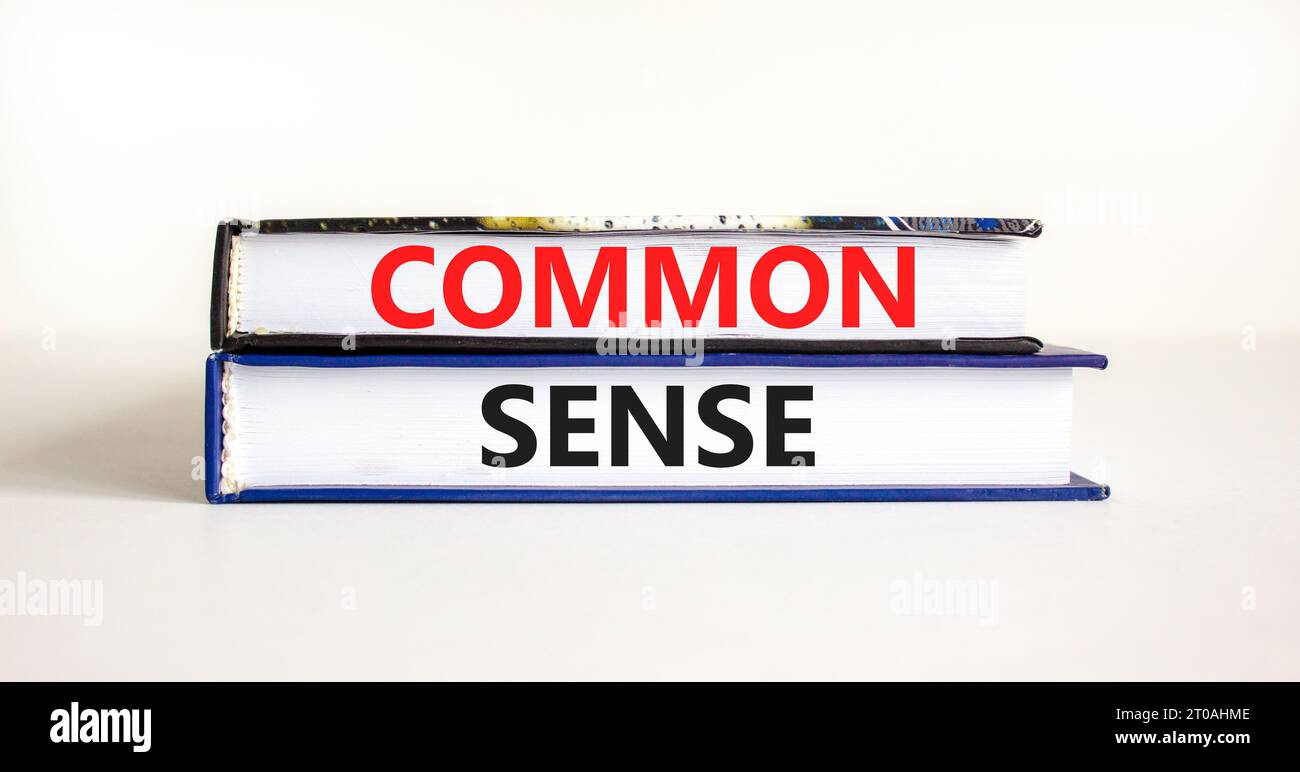 Common sense symbol. Concept words Common sense on beautiful books ...