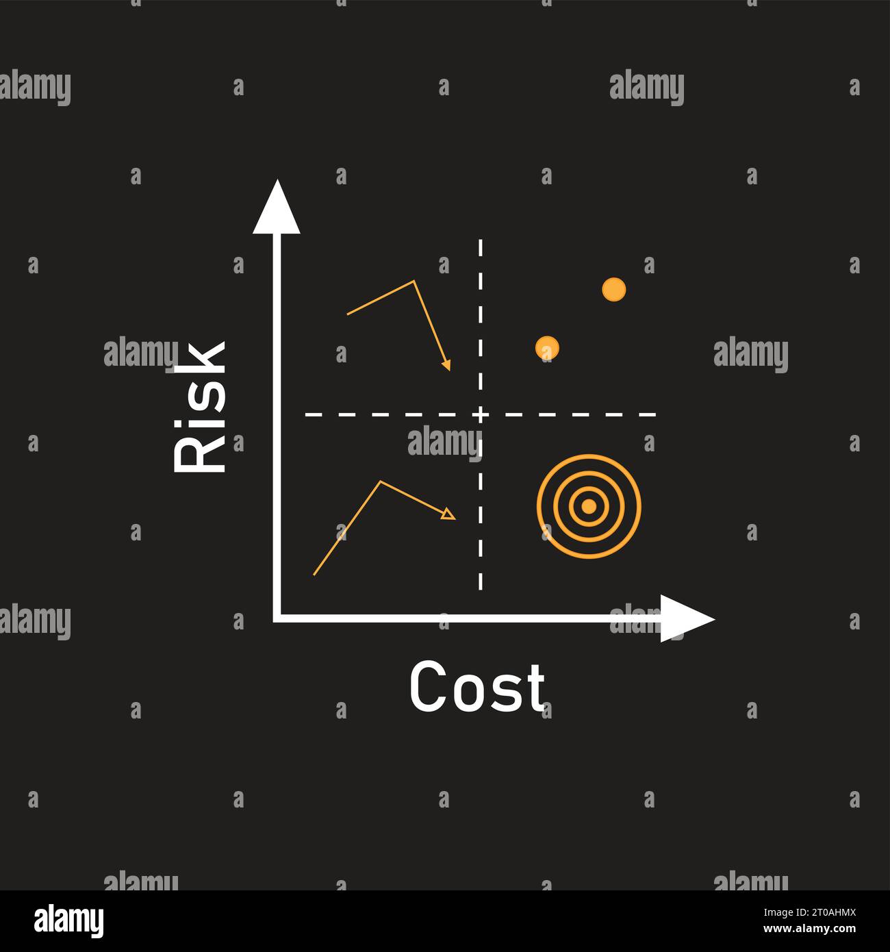 quadrant concept diagram logo illustration template Stock Photo - Alamy