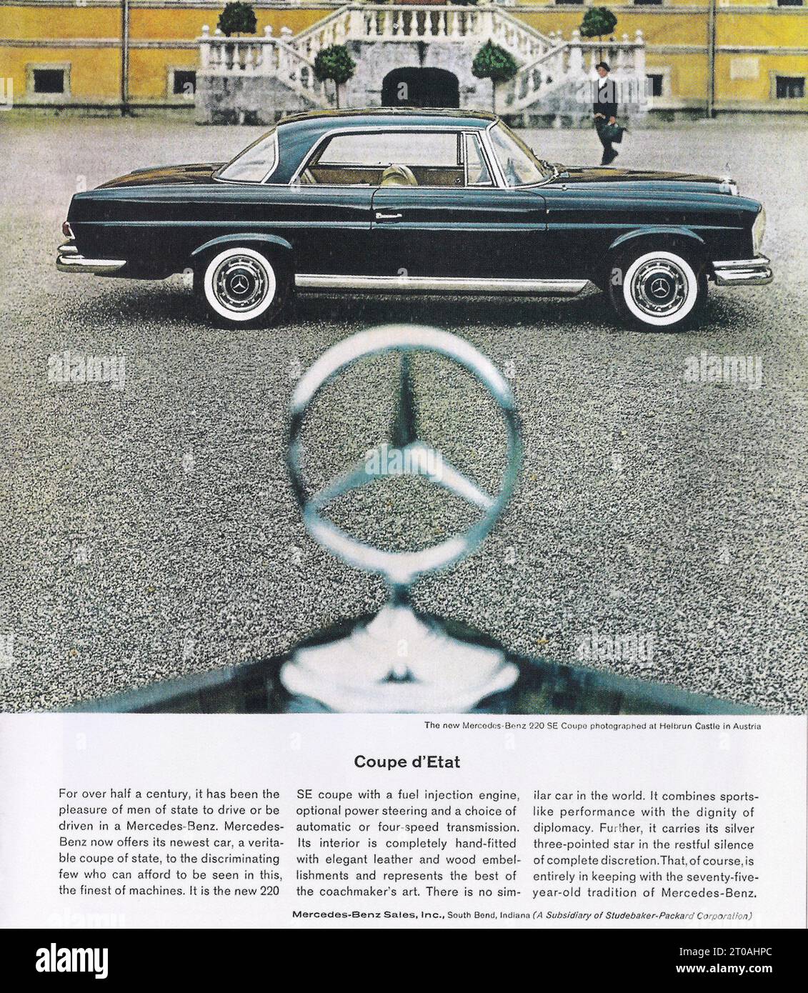 1962 Mercedes Benz 220 SE 220SE coupe advert Stock Photo - Alamy