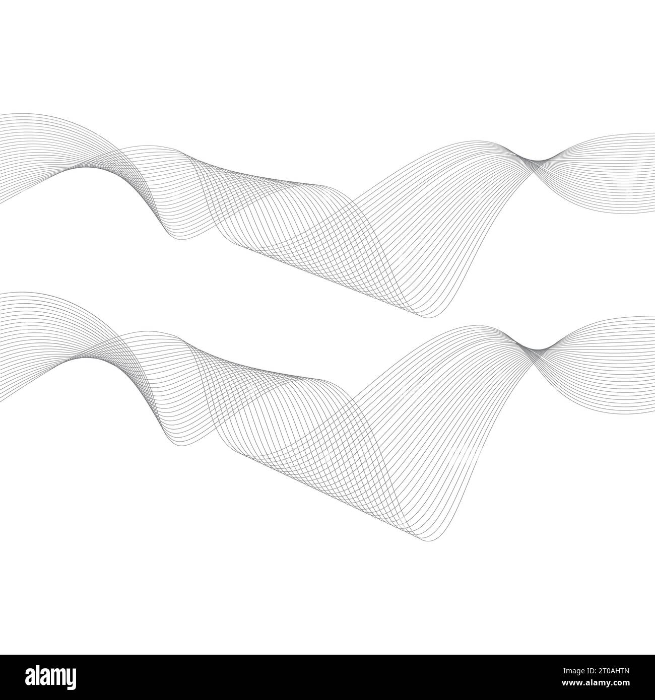 Sound waves line vector illustration design template Stock Photo - Alamy