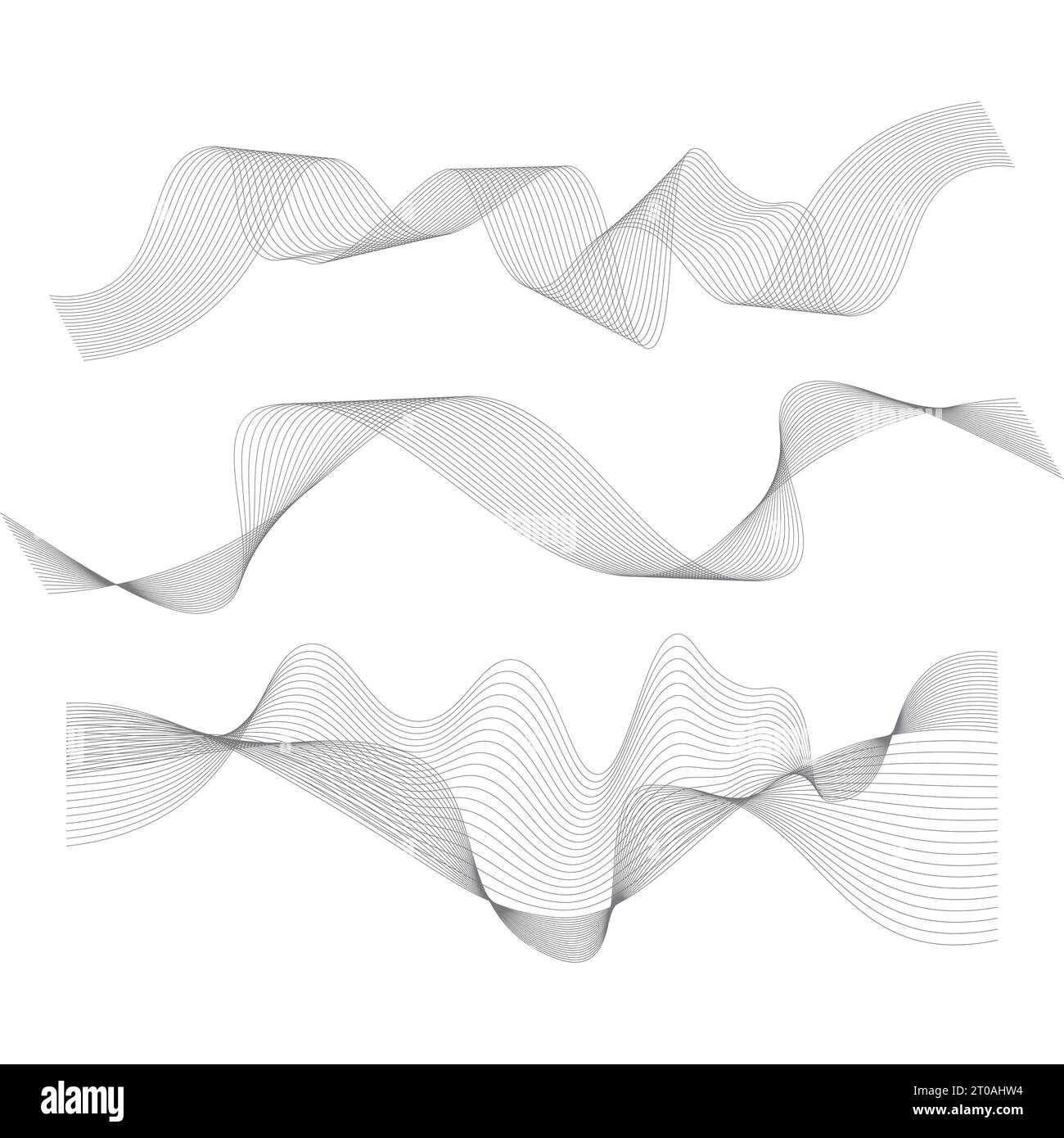 Sound waves line vector illustration design template Stock Photo - Alamy