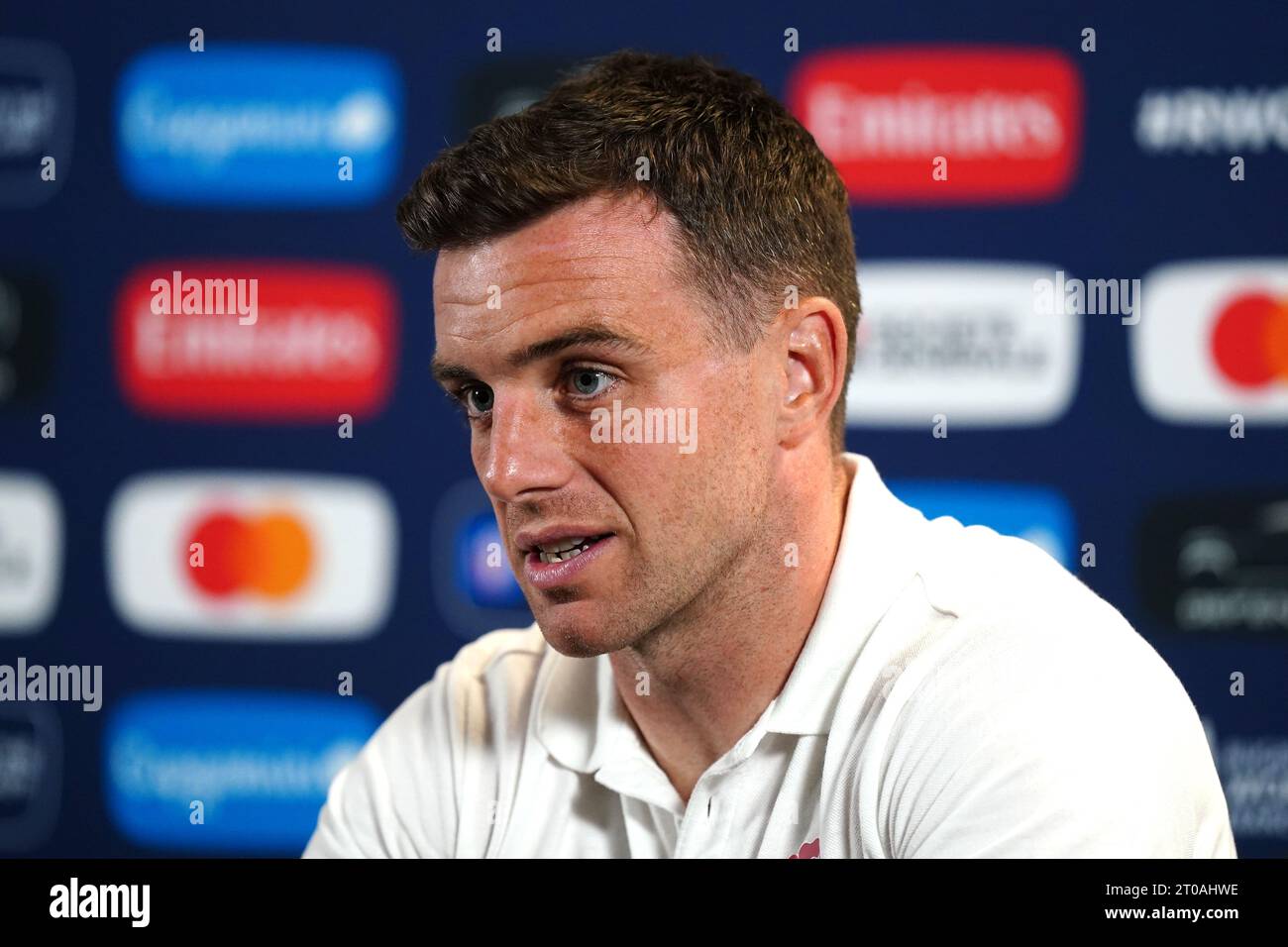 England's George Ford during a press conference at Stadium Villeneuve d ...