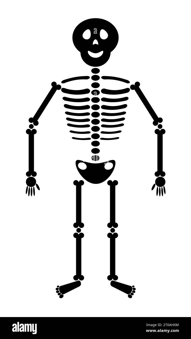 Cute vector skeleton that smiles Stock Photo - Alamy