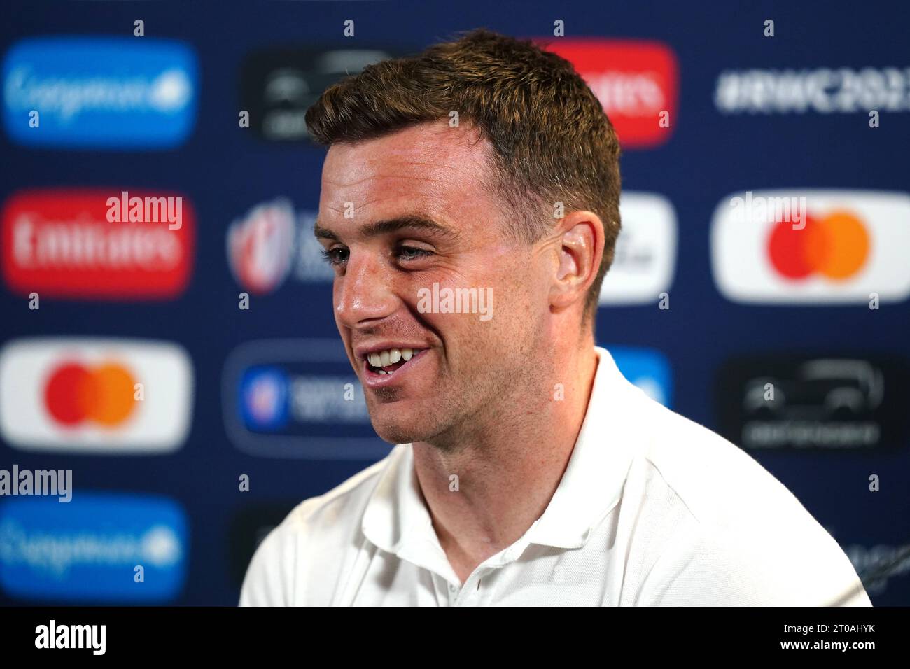 England's George Ford during a press conference at Stadium Villeneuve d ...