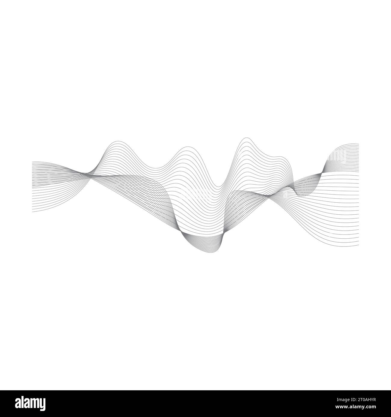 Sound waves line vector illustration design template Stock Photo - Alamy