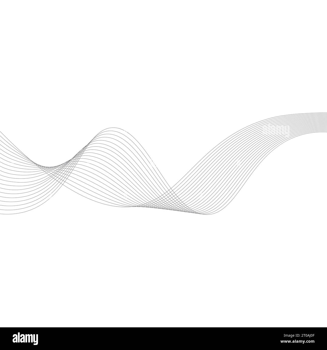 Sound waves line vector illustration design template Stock Photo - Alamy
