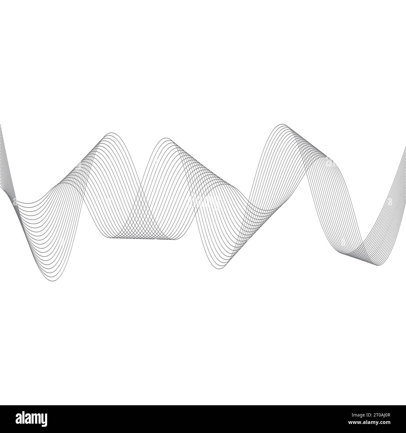 Sound waves line vector illustration design template Stock Photo - Alamy