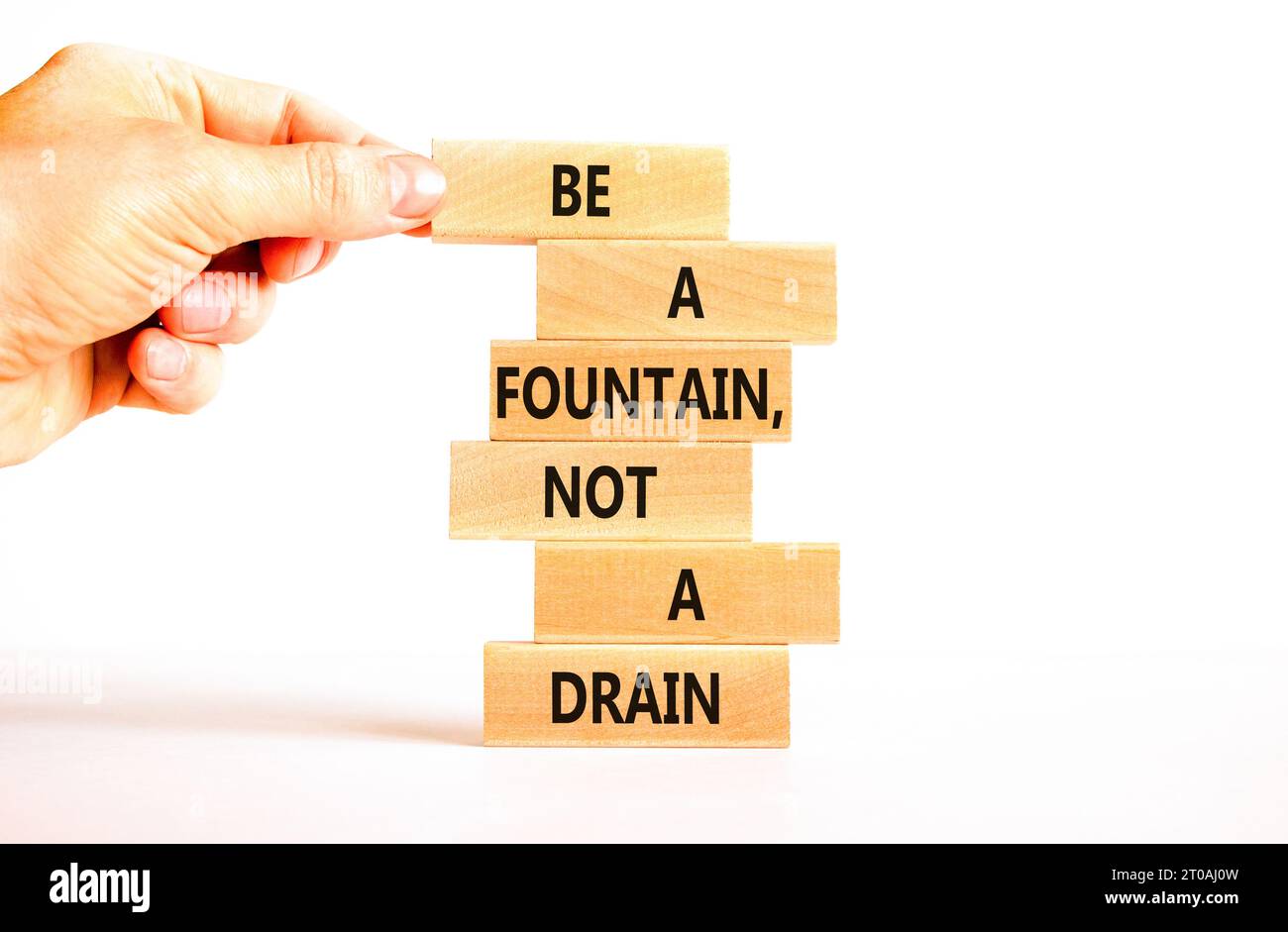 Be fountain not drain symbol. Concept words Be a fountain not a drain ...