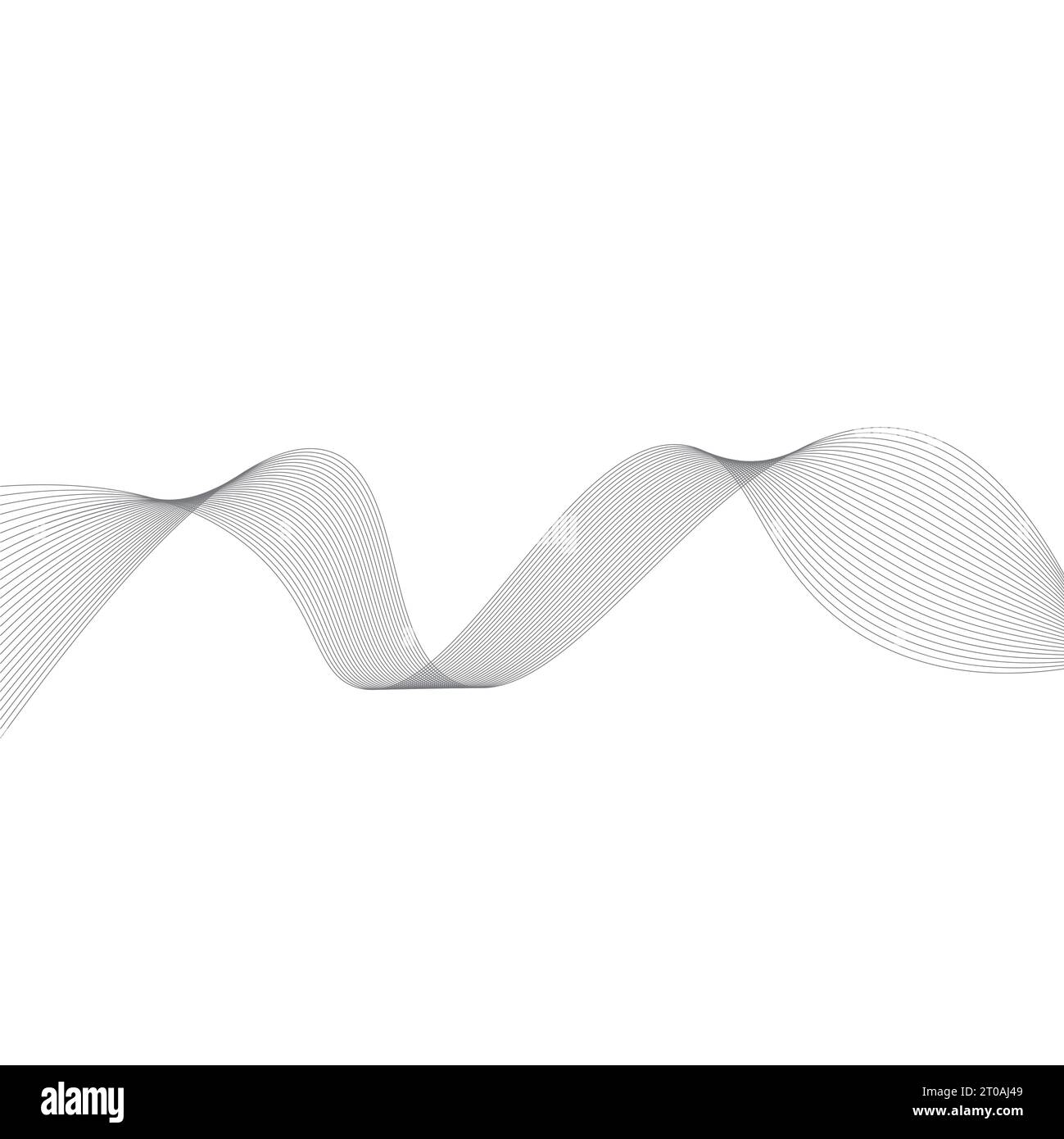 Sound waves line vector illustration design template Stock Photo - Alamy