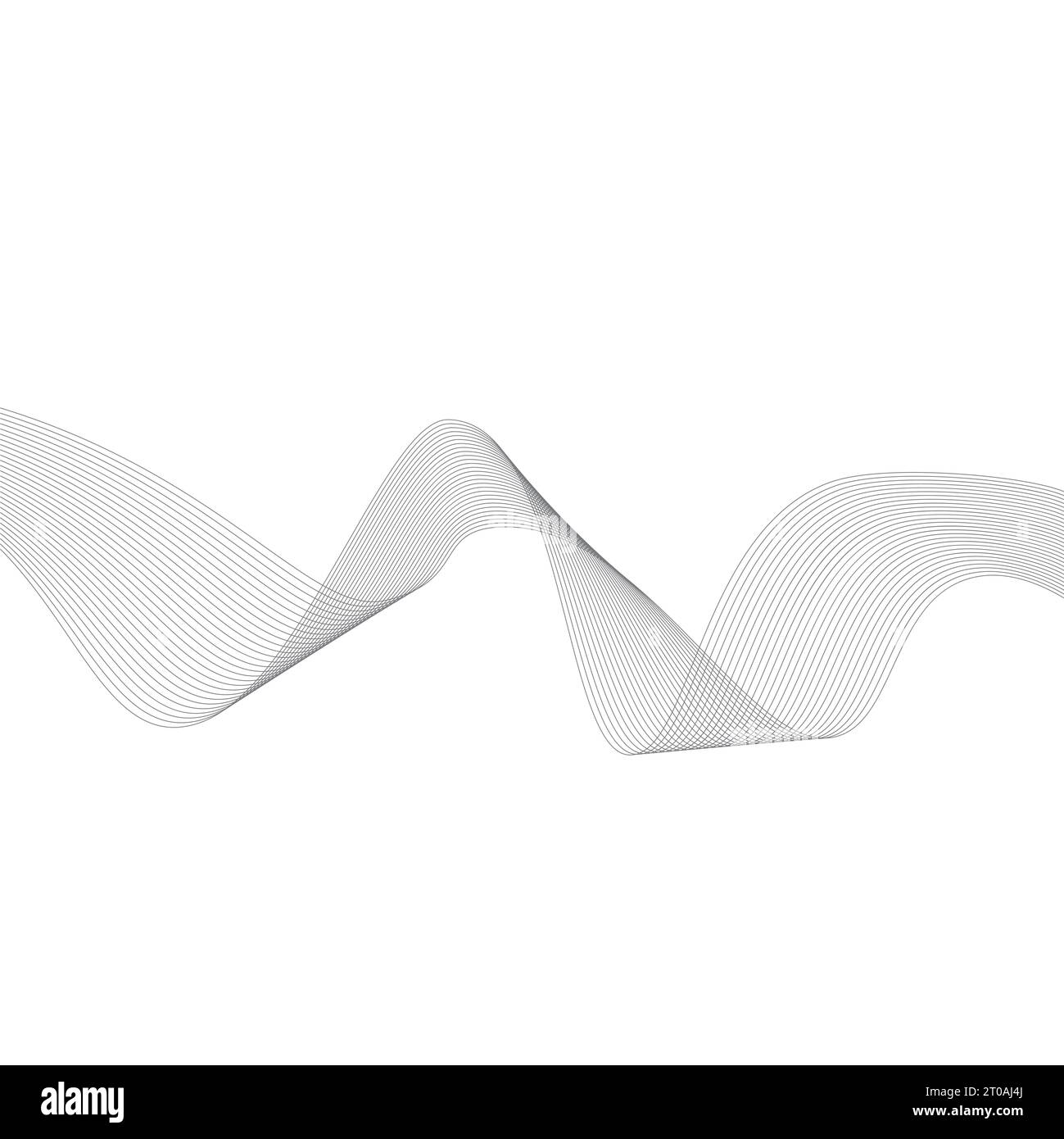 Sound waves line vector illustration design template Stock Photo - Alamy