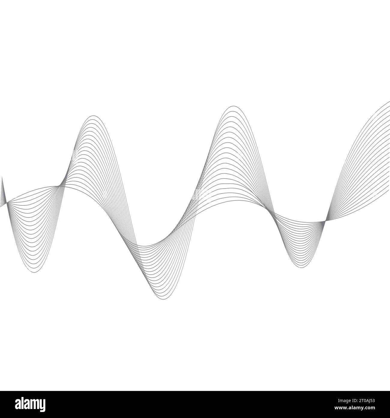 Sound waves line vector illustration design template Stock Photo - Alamy