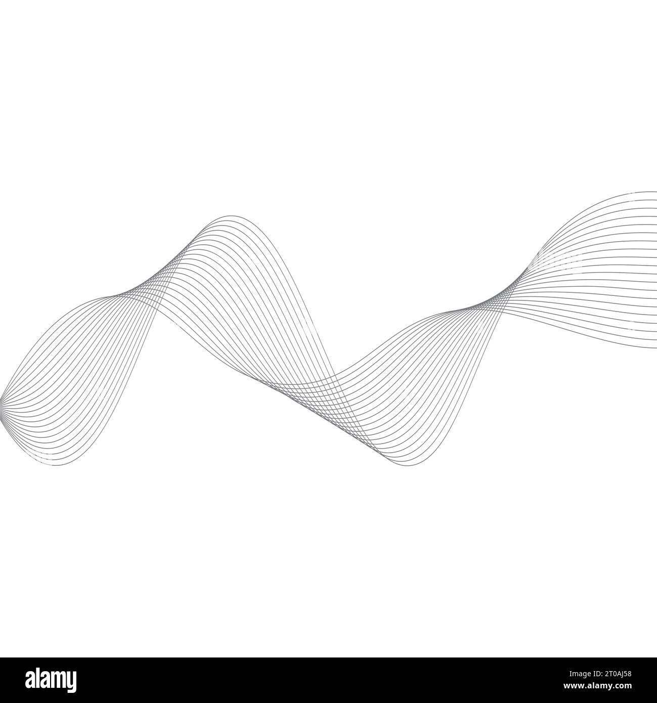 Sound waves line vector illustration design template Stock Photo - Alamy