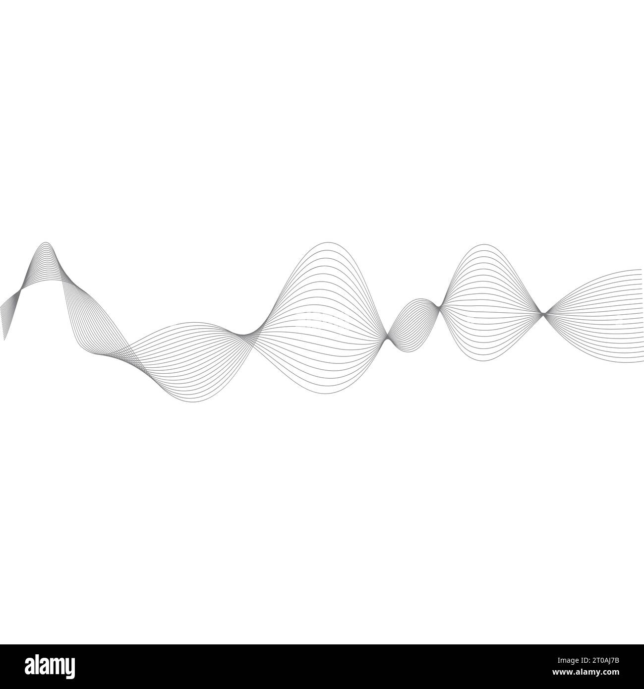 Sound waves line vector illustration design template Stock Photo - Alamy