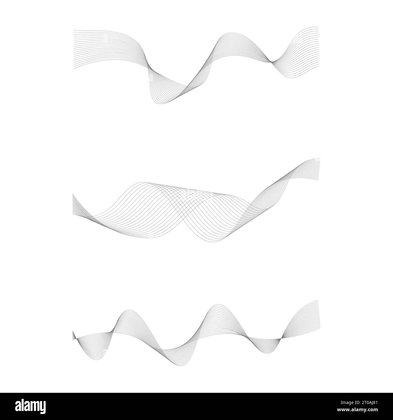 Sound waves line vector illustration design template Stock Photo - Alamy