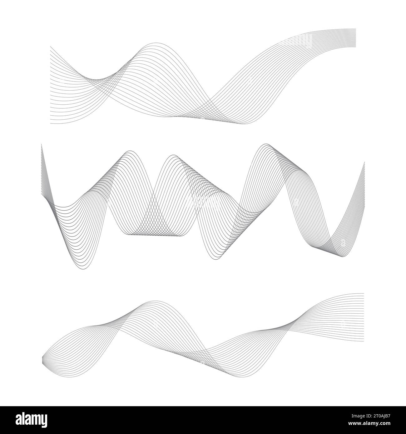 Sound waves line vector illustration design template Stock Photo - Alamy