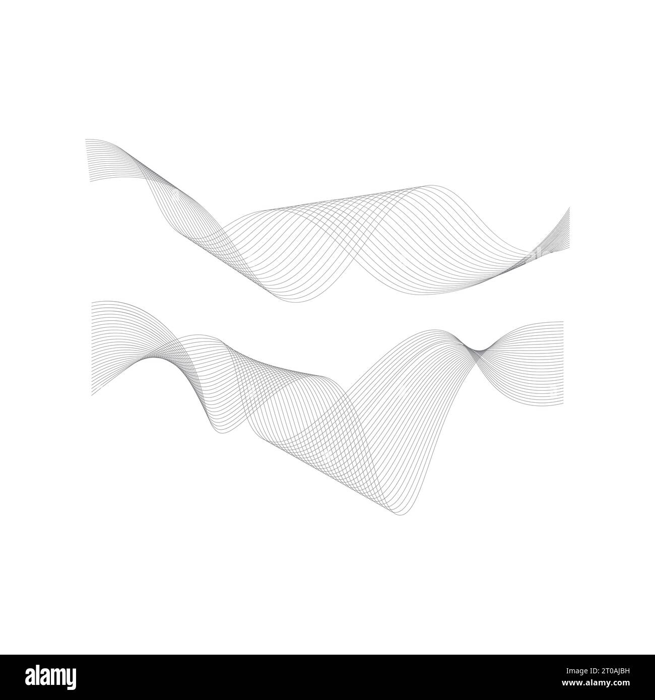 Sound waves line vector illustration design template Stock Photo - Alamy