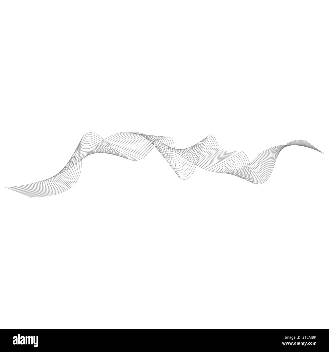 Sound waves line vector illustration design template Stock Photo - Alamy