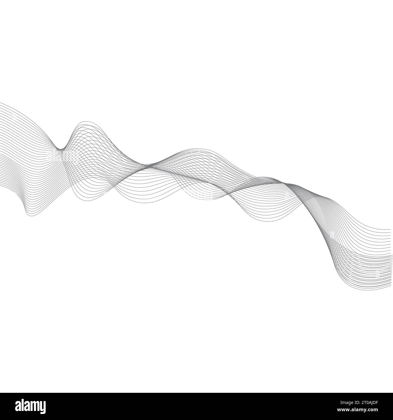 Sound waves line vector illustration design template Stock Photo - Alamy
