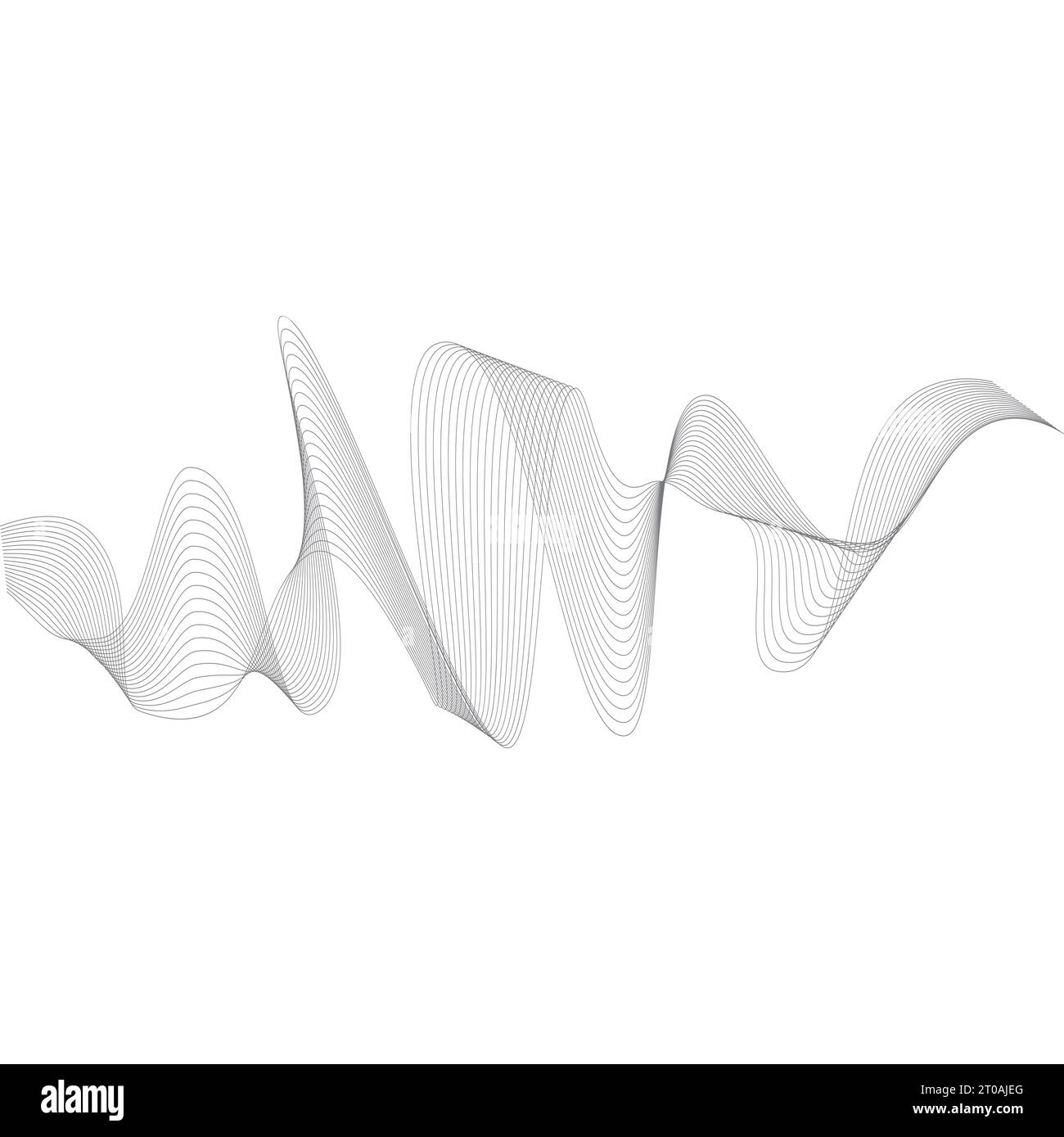 Sound waves line vector illustration design template Stock Photo - Alamy