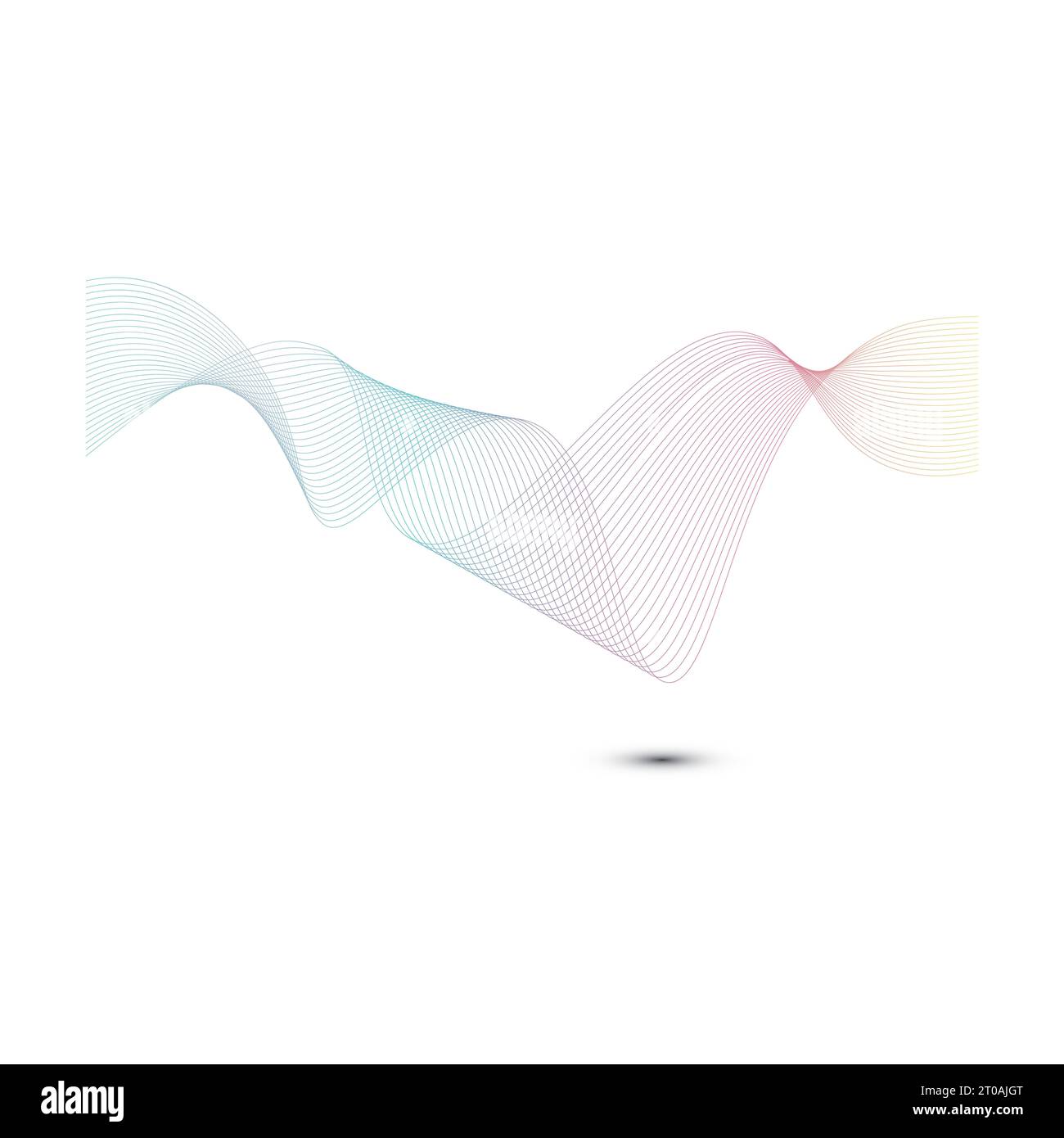 Sound waves line vector illustration design template Stock Photo - Alamy