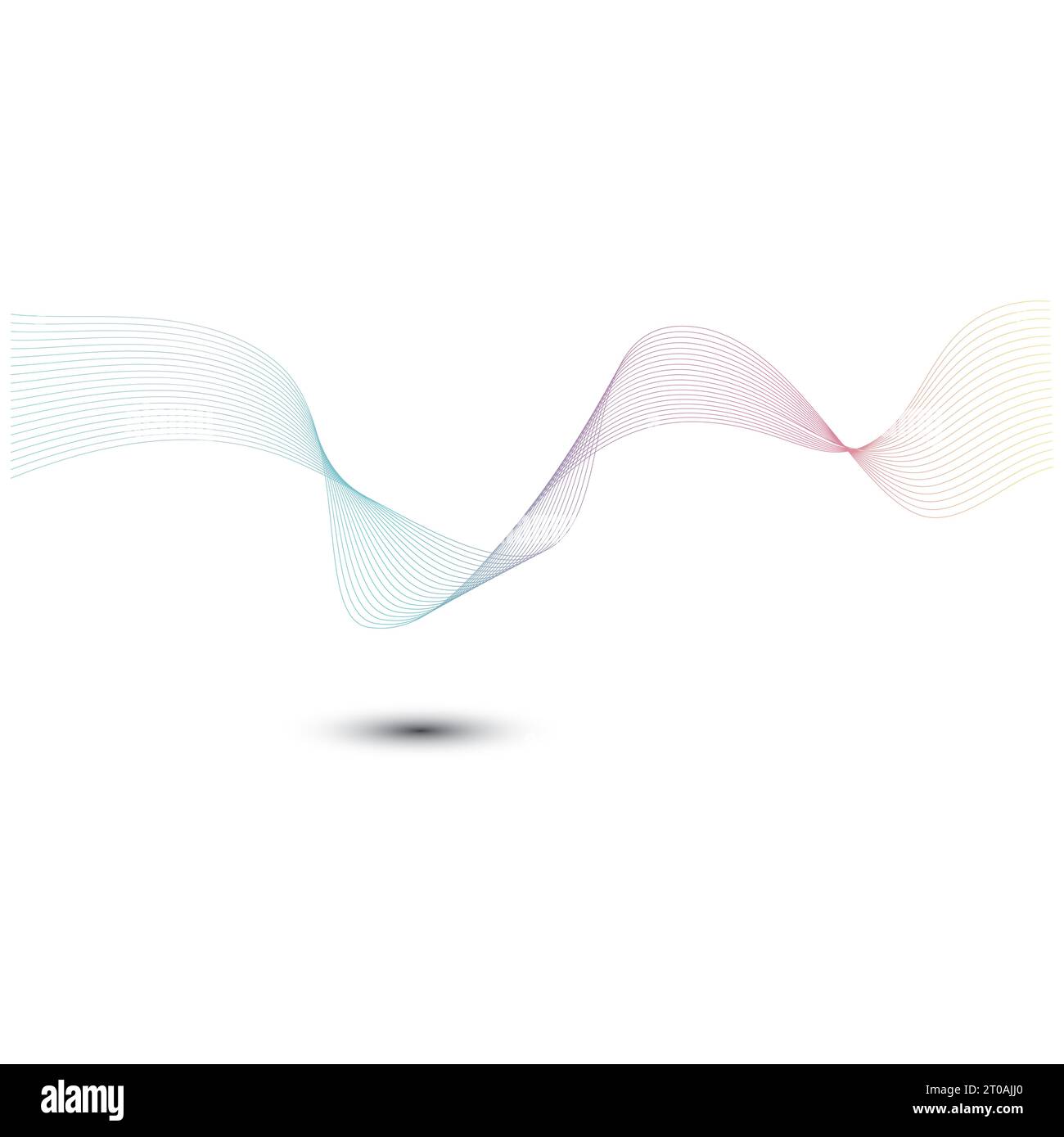 Sound waves line vector illustration design template Stock Photo - Alamy