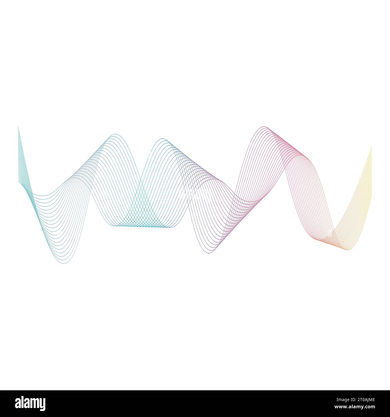 Sound waves line vector illustration design template Stock Photo - Alamy