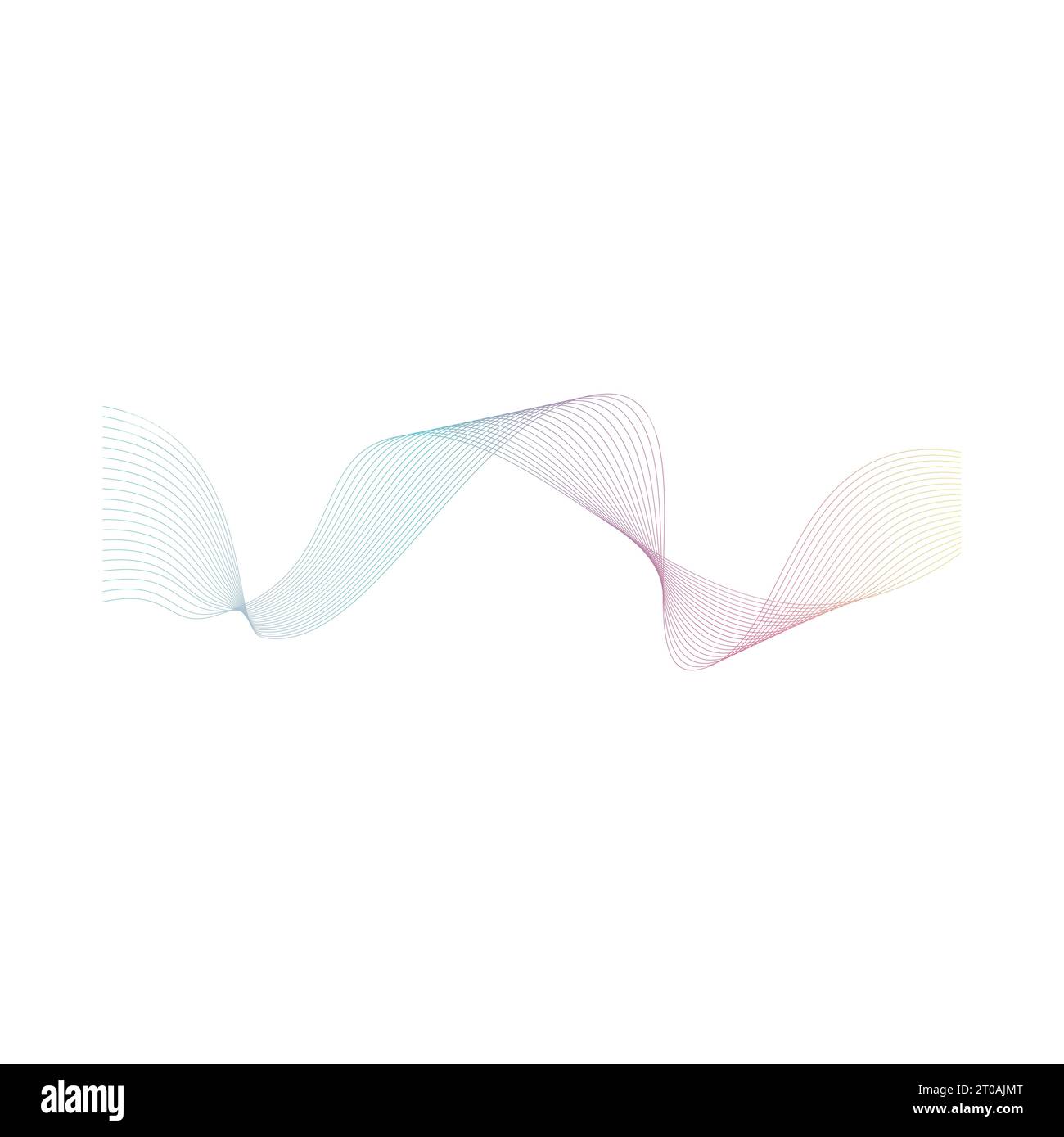 Sound waves line vector illustration design template Stock Photo - Alamy
