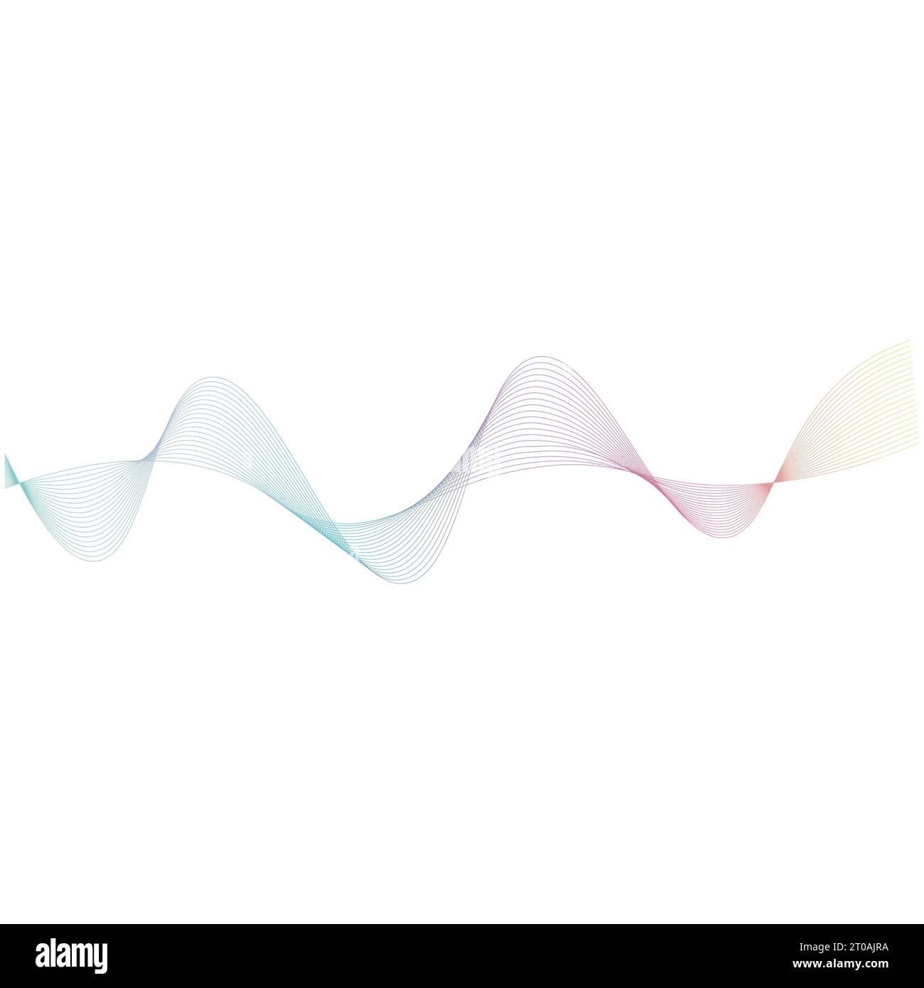 Sound waves line vector illustration design template Stock Photo - Alamy