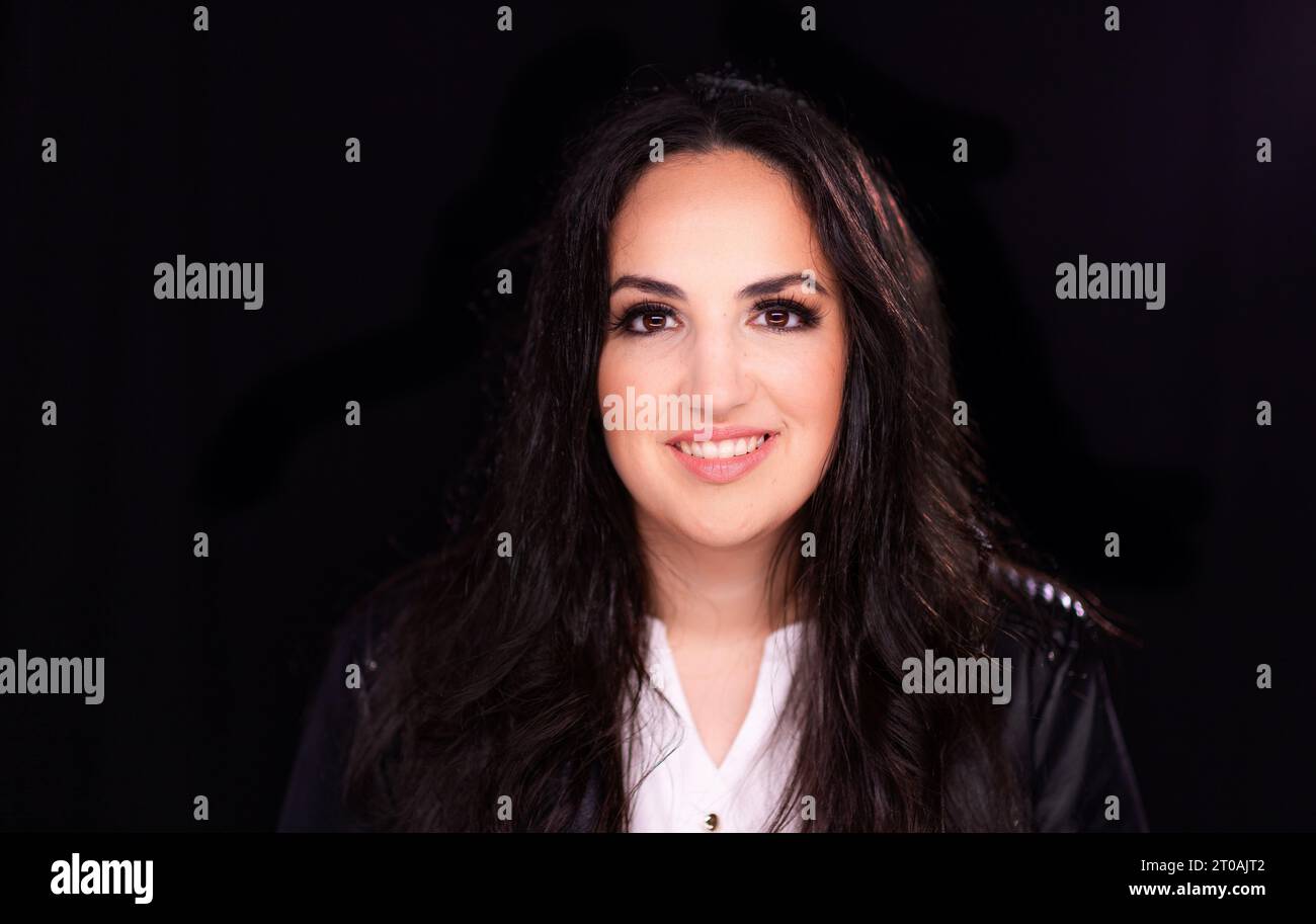 The beautiful face of a Turkish woman in close up Stock Photo - Alamy