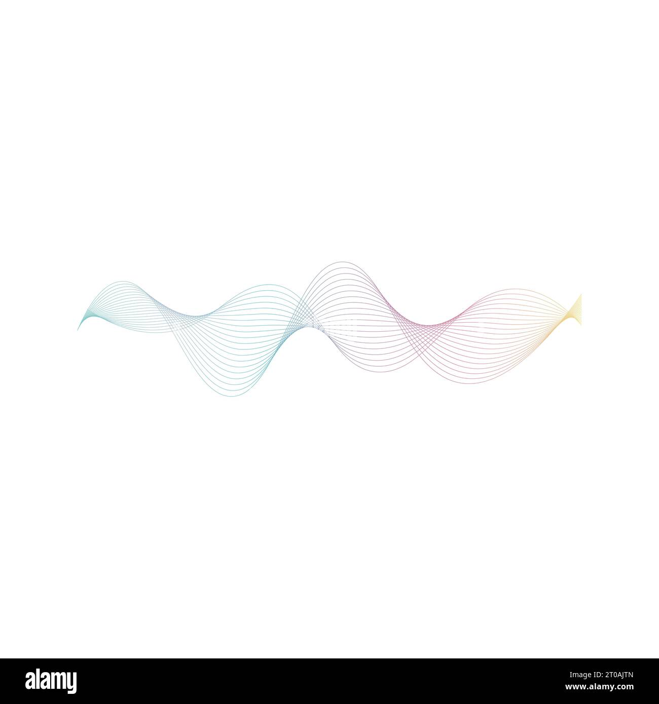 Sound waves line vector illustration design template Stock Photo - Alamy