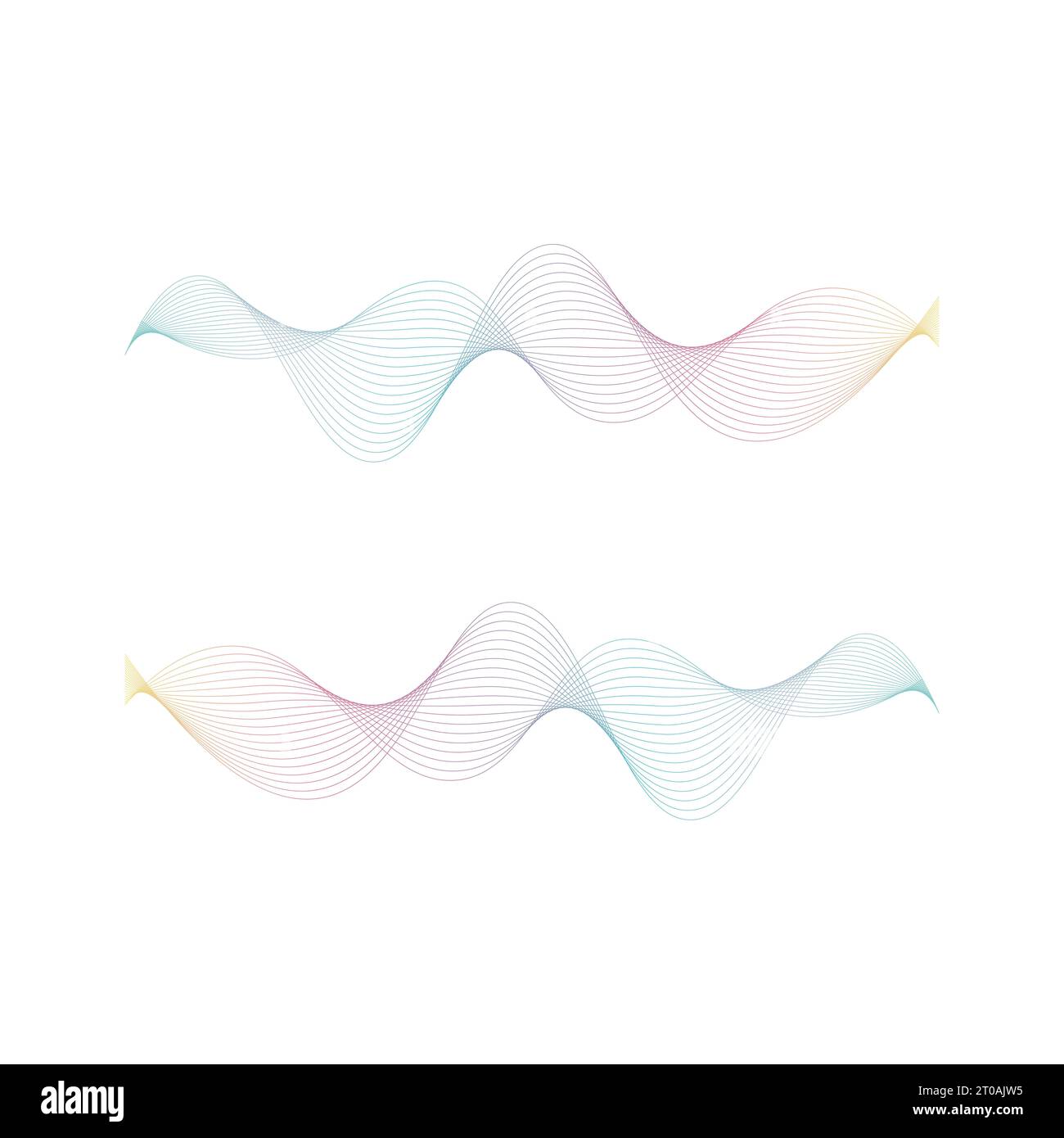 Sound waves line vector illustration design template Stock Photo - Alamy