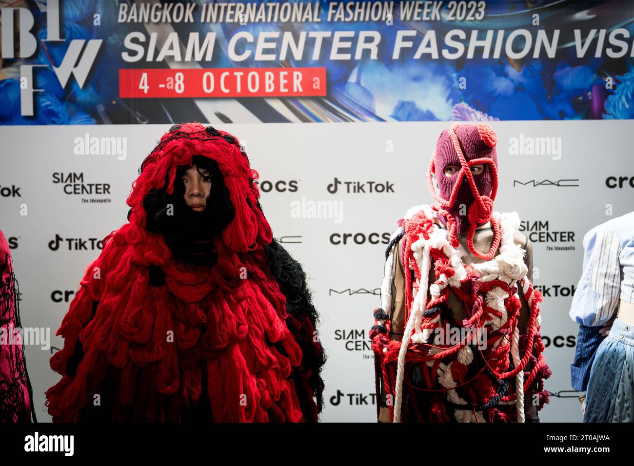 Thailand. 05th Oct, 2023. Models wear creations at a student fashion ...