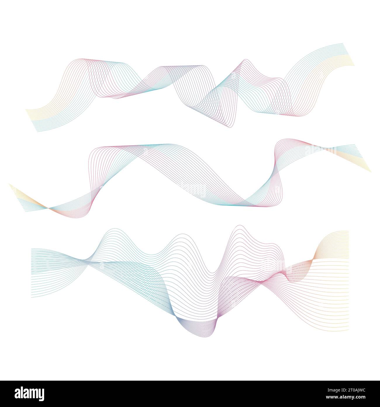 Sound waves line vector illustration design template Stock Photo - Alamy