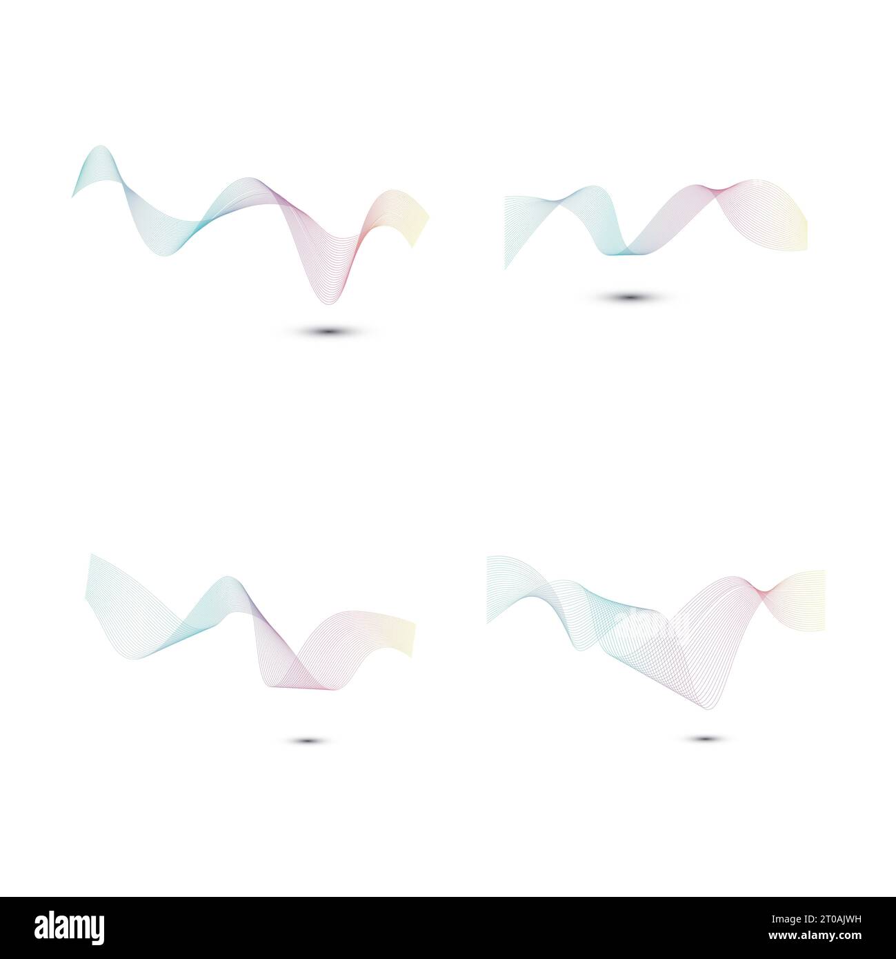 Sound waves line vector illustration design template Stock Photo - Alamy