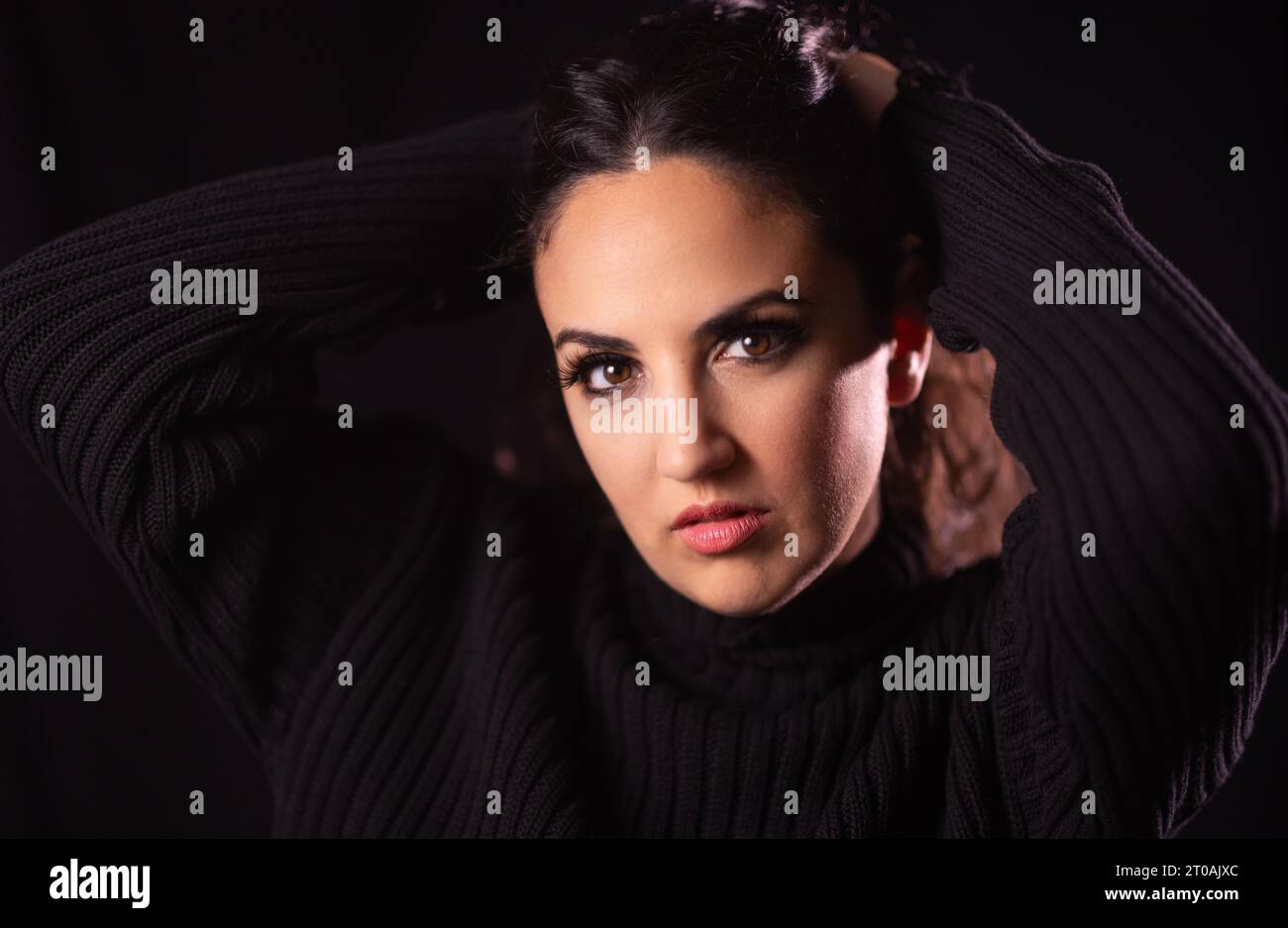 Beauty shot of a female Turkish model Stock Photo - Alamy