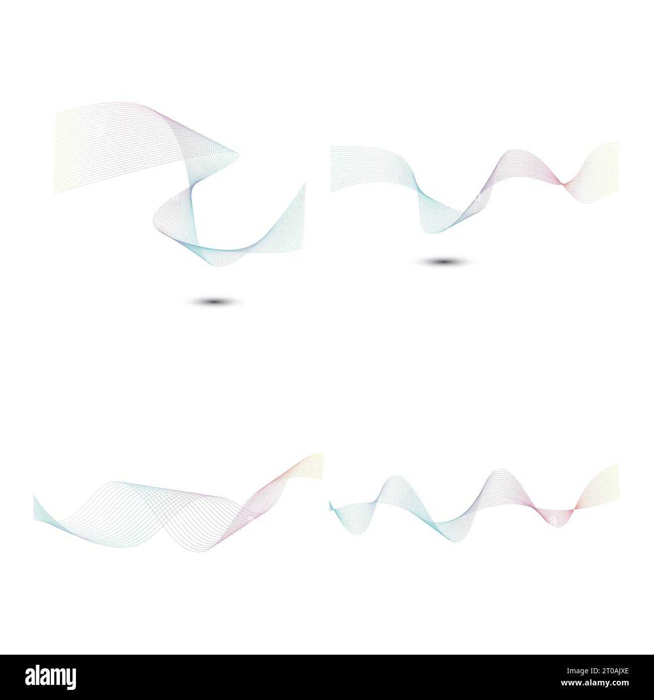 Sound waves line vector illustration design template Stock Photo - Alamy