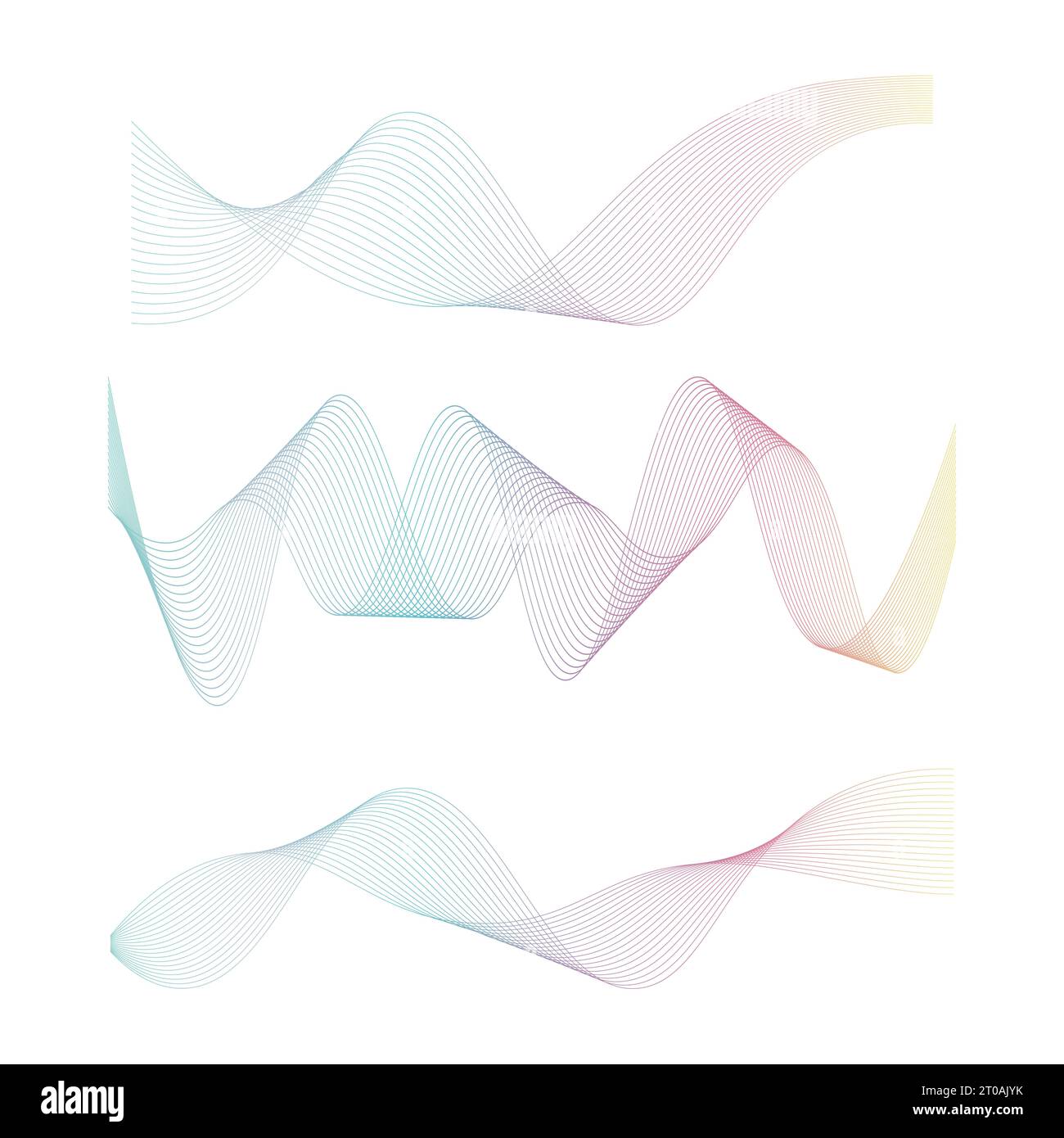 Sound waves line vector illustration design template Stock Photo - Alamy