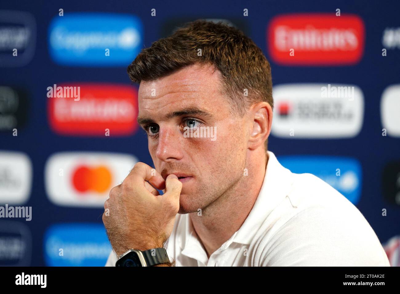 England's George Ford during a press conference at Stadium Villeneuve d ...