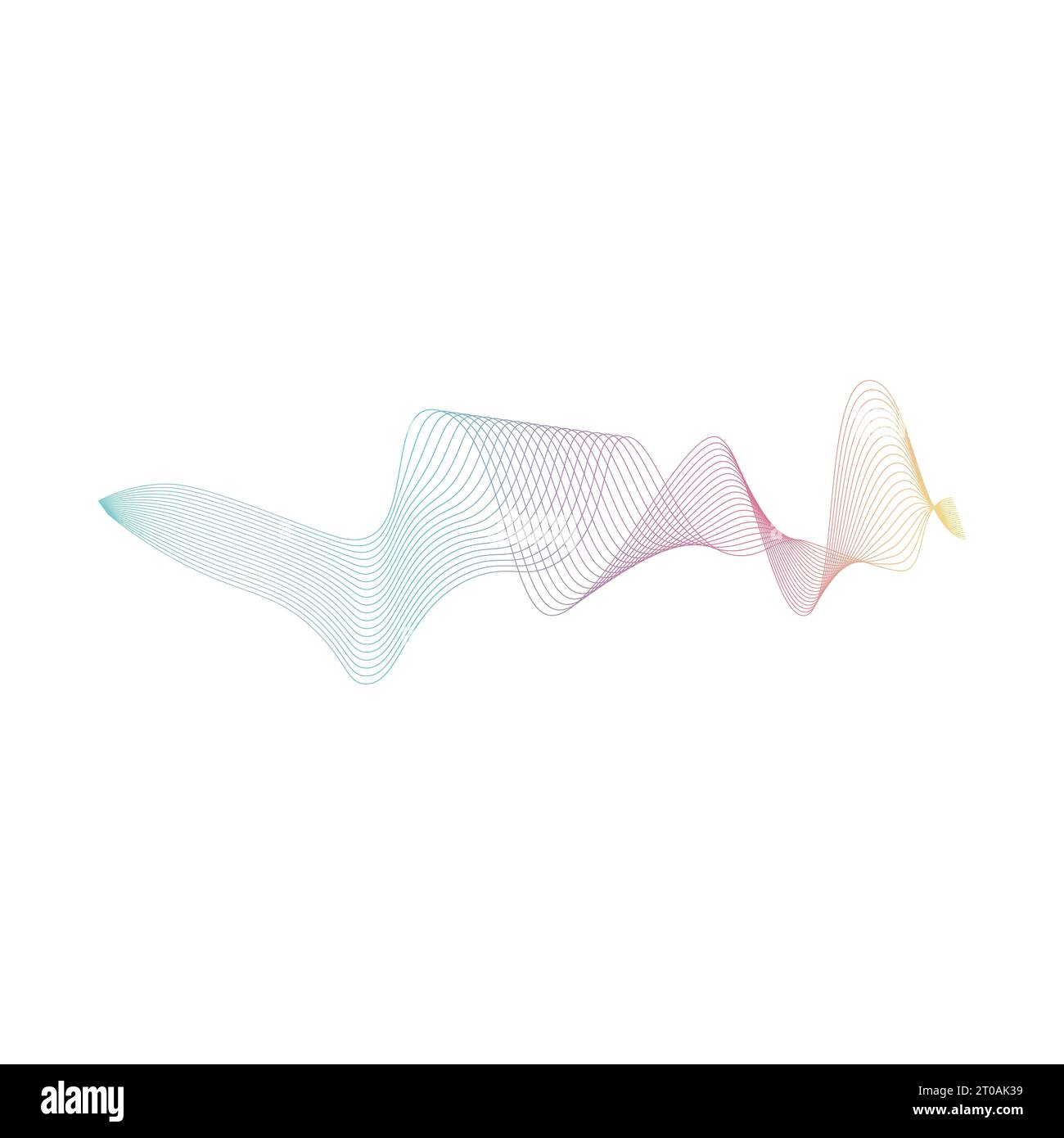 Sound waves line vector illustration design template Stock Photo - Alamy