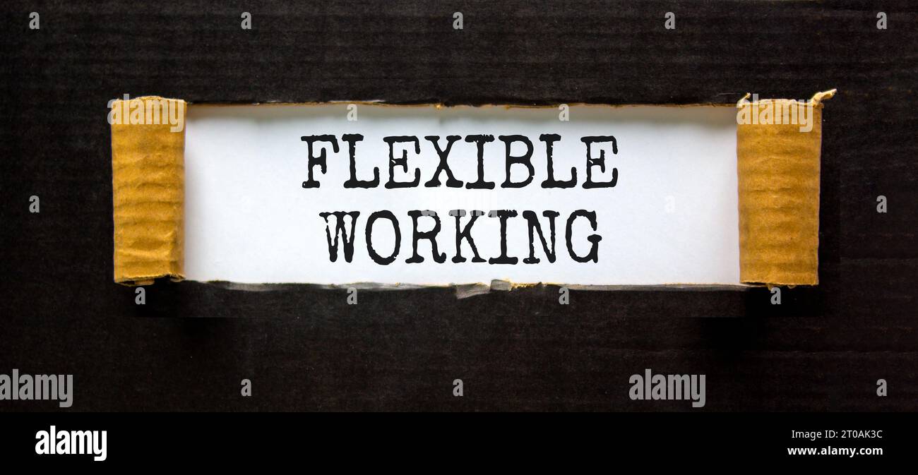 Flexible working symbol. Concept words Flexible working on beautiful ...