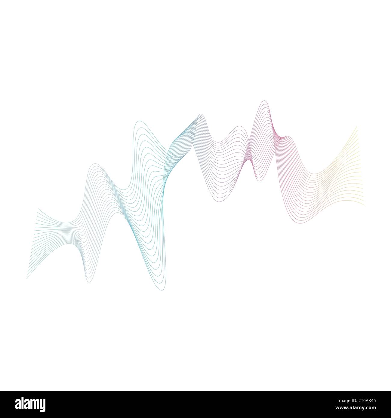 Sound waves line vector illustration design template Stock Photo - Alamy