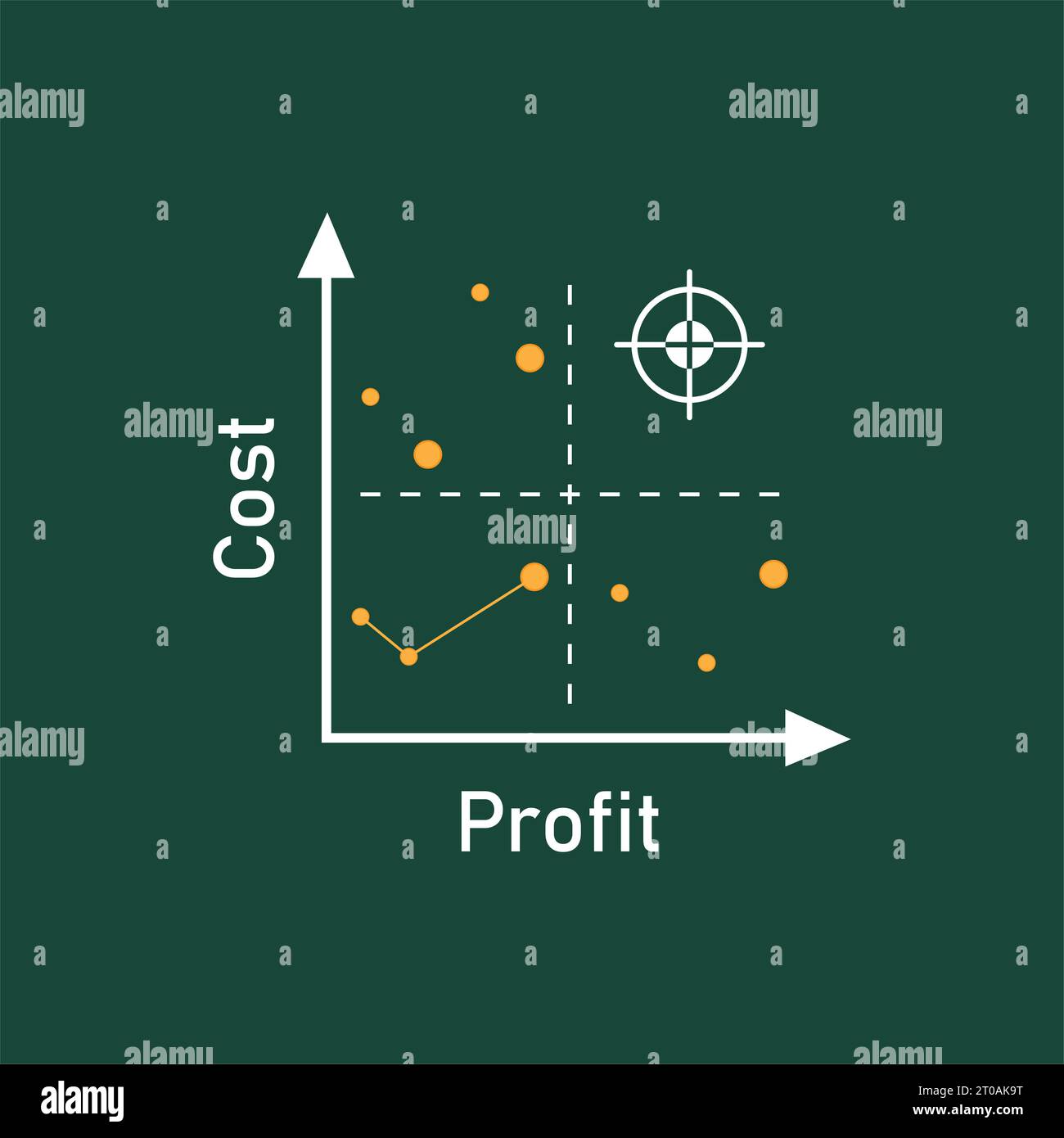 quadrant concept diagram logo illustration template Stock Photo - Alamy