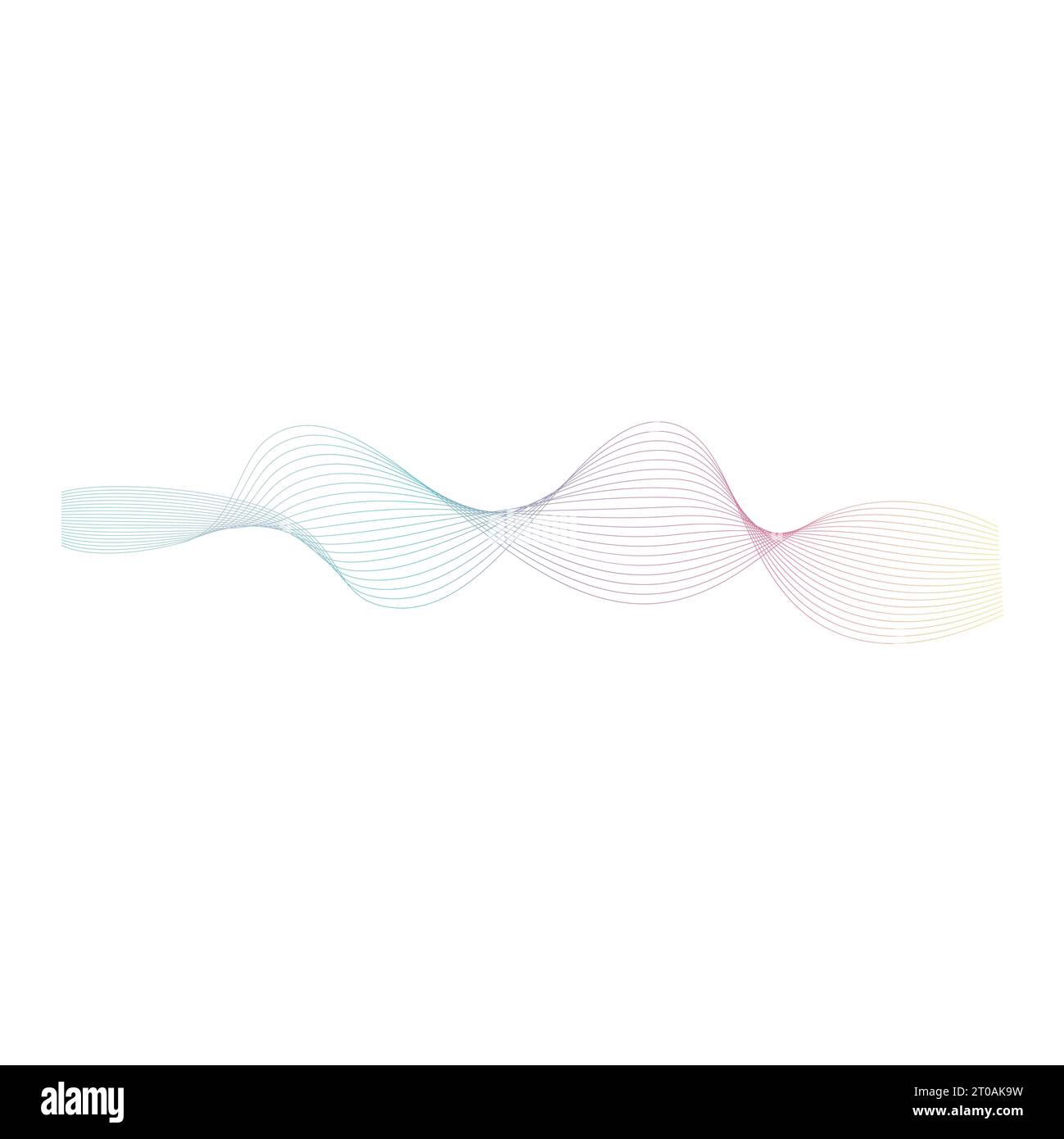 Sound waves line vector illustration design template Stock Photo - Alamy
