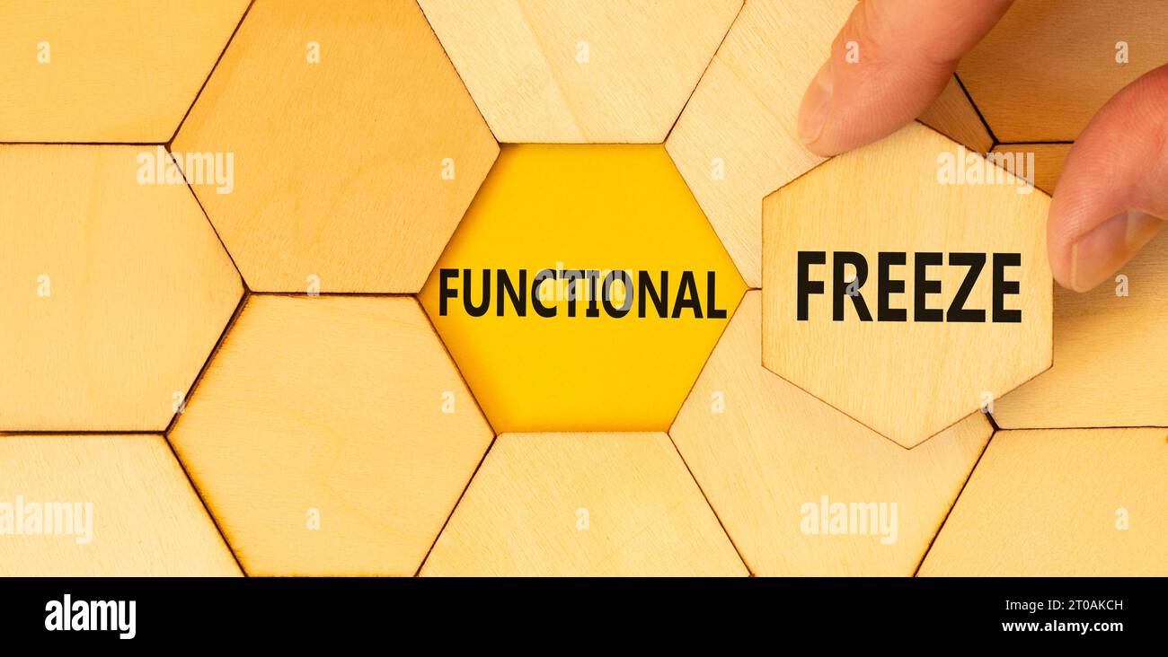 Functional freeze symbol. Concept words Functional freeze on beautiful ...