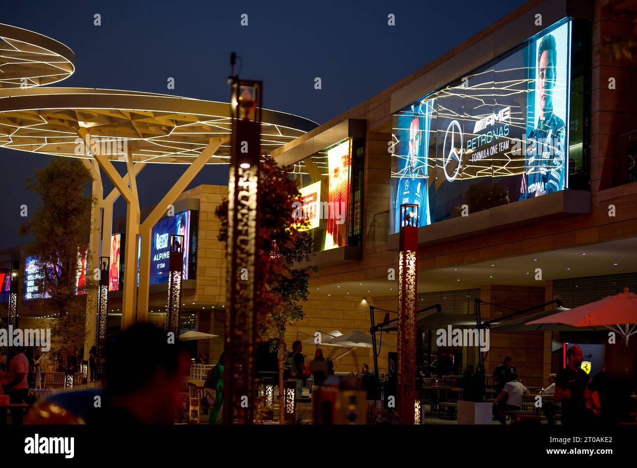 Qatar, Qatar. 05th Oct, 2023. Lusail paddock atmosphere at night during ...