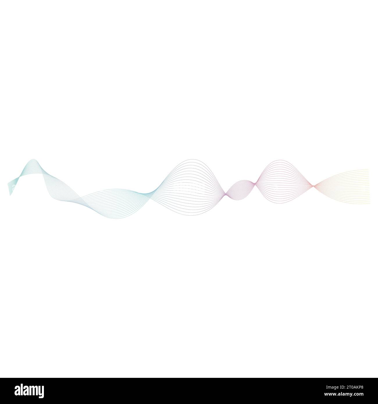 Sound waves line vector illustration design template Stock Photo - Alamy